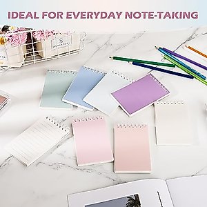 Ddaowanx Small Notebooks,3x5 Pocket Spiral Notepads With Lined Pages - The Perfect Little Mini Notebook to Stay Organized and Boost Productivity at Work or School (8, Delight Colors)