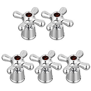 DOITOOL Single Handle Kitchen Faucet 5pcs Faucet Handle Plastic Cold and Hot Water Tape Lever Replacement Handle for Shower Bathtub Sink Basin Faucet Fittings Kitchen Faucet Handles