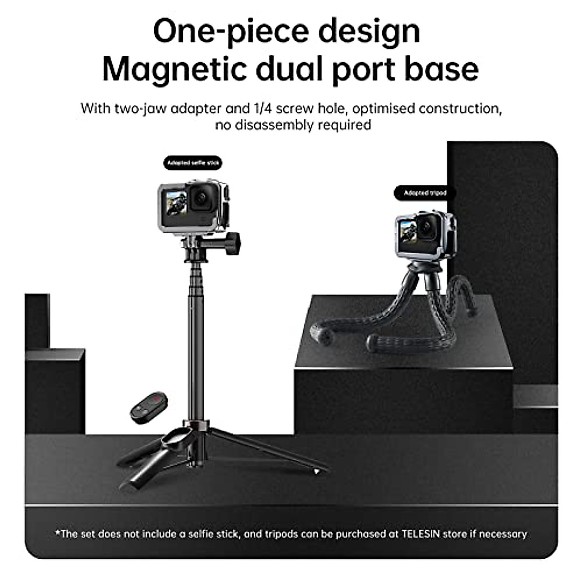 TELESIN Aluminum Cage Protective Case Frame Housing for GoPro Hero 11 10 9 Black, Fits Go Pro with ND CPL Lens Filter Max Lens on Camera, with Cold Shoe Connect to Video Light Microphone