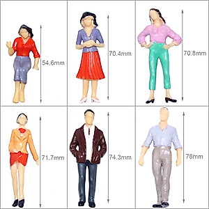P2525 12pcs Model Trains Architectural 1:25 Scale Painted Figures G Scale Sitting and Standing People Model Railway Layout New