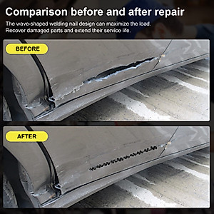 100W Plastic Welding Kit, 3s Quick Heating Plastic Welder Gun w/ 4 Types 600Pcs Staples, Hot Stapler Welding Repairing Crack Machine for Car Bumper Repair