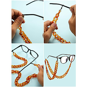 Frienda 9 Pieces Acrylic Eyeglass Chain Sunglasses Reading Strap for Women Men Eye Glasses Holder Necklace Around Neck Eyewear Retainer