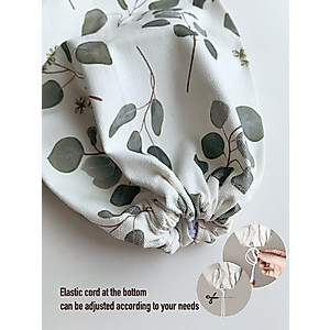 Hglian Grocery Bag Storage Dispenser,Wall Mount Plastic Bag Holder,Garbage Shopping Trash Bags Carrier Organizer,Eucalyptus Leaves Farmhouse Sweet Home Kitchen Decor,Gifts for Women Grandma Mom