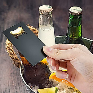 Worldity 50Pcs Credit Card Bottle Opener, Stainless Steel Beer Bottle Opener, Groomsmen Wallet Bottle Opener for Wallet and Pocket, Perfect for Wedding House Warming Party Gifts