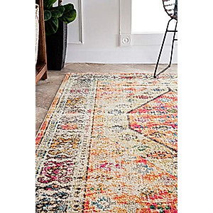 nuLOOM Elenor Vintage Area Rug, 6' 7" x 9', Orange