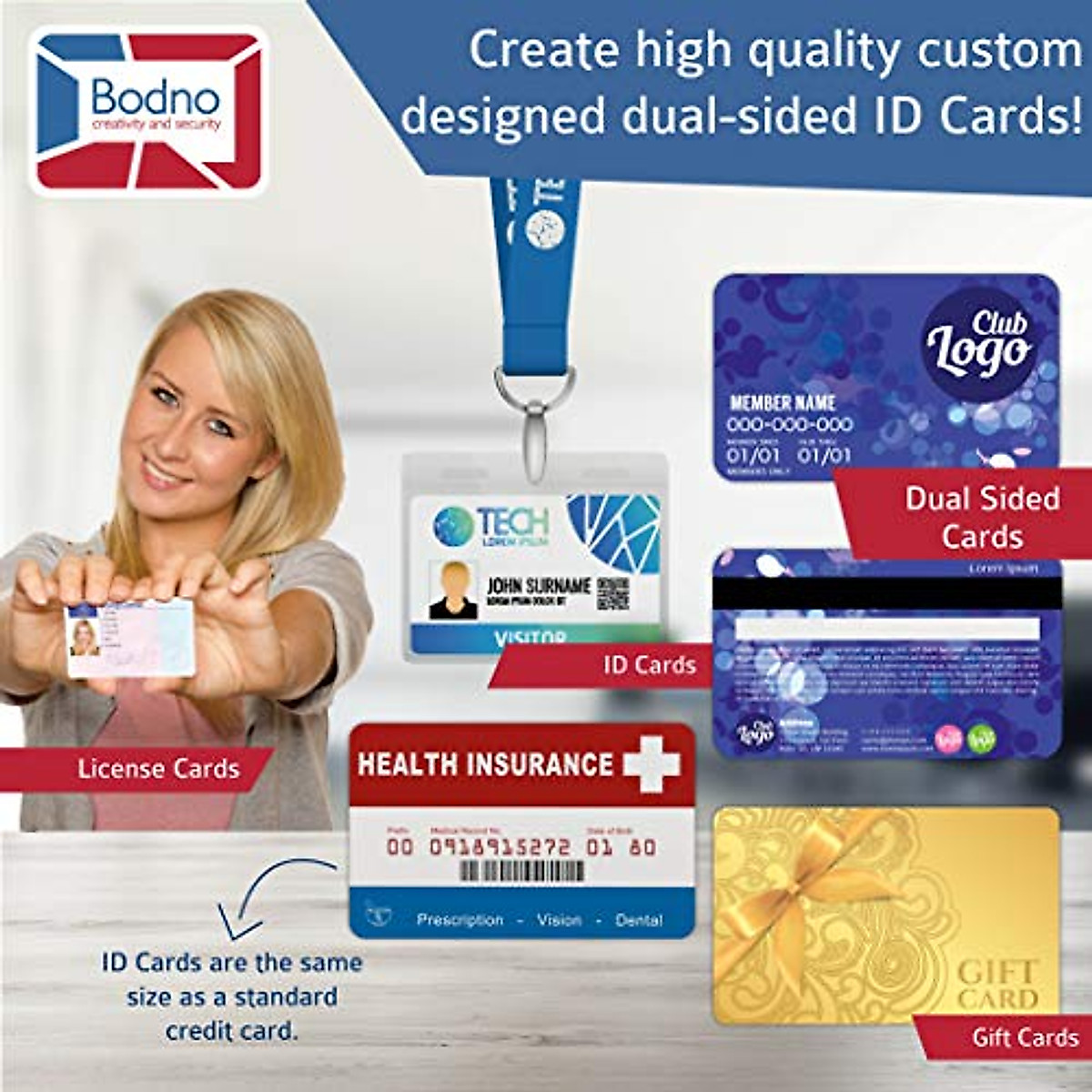 Zebra ZXP Series 3 Dual Sided ID Card Printer & Complete Supplies Package with Bodno Bronze Edition ID Software