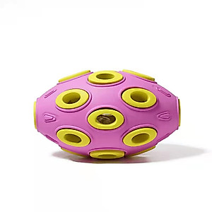 HSRBO Glowing Rugby Chew Toy for Dogs,Natural Rubber Balls for Aggressive Chews Cleans Teeth and Gums Treat Food Dispensing Toys Indestructible Dog Toys