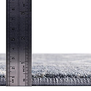 Unique Loom Eco Trellis Collection Area Rug - Mondo (Rectangular 7' 10" x 10' 0", Harbor Blue/ Ivory)