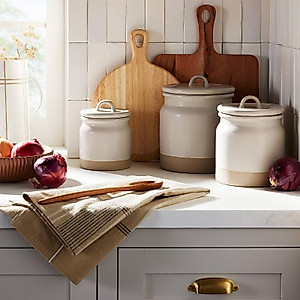 Hearth & Hand with Magnolia Rustic Plaid Flour Sack Kitchen Towel Khaki