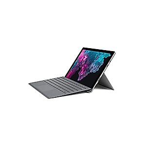 Microsoft Surface Pro 6 (Intel Core i5, 128GB SSD, 8GB RAM) + Type Cover Bundle (Platinum) (Renewed)