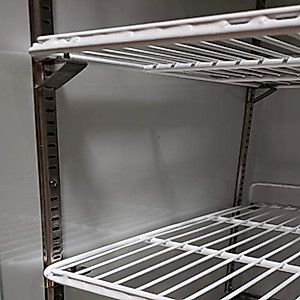 Peak Cold Double Door Upright Commercial Display Freezer - Large Capacity Glass Door Merchandiser Freezer; 45 CU Ft.