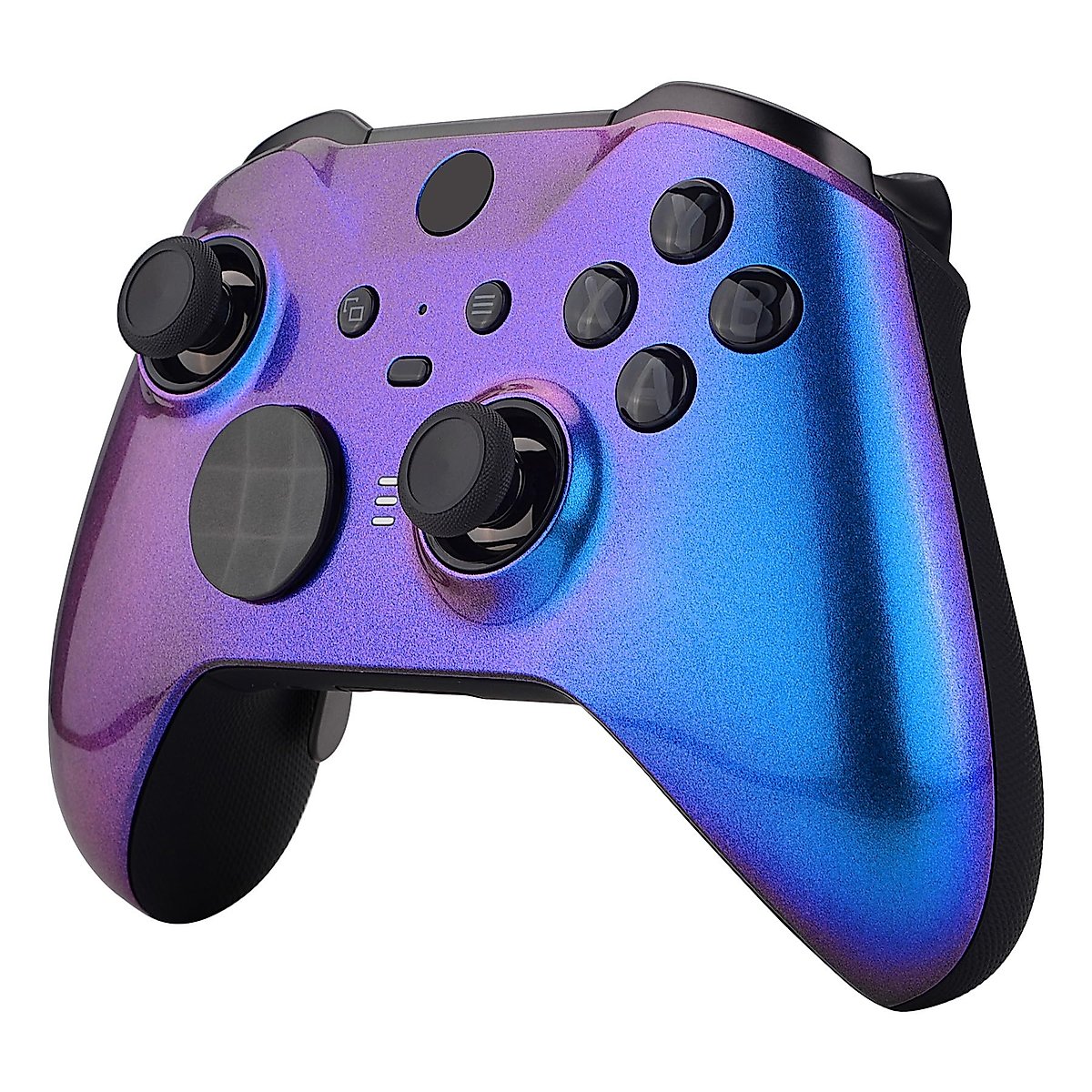 eXtremeRate Chameleon Purple Blue Faceplate Cover, Front Housing Shell Case Replacement Kit for Xbox One Elite Series 2, Xbox Elite 2 Core Controller Model 1797 - Controller NOT Included