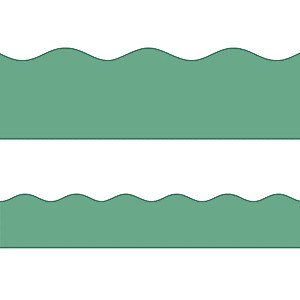 Eucalyptus Green Bulletin Board Border Scalloped Border Trim for Classroom 52ft One Roll