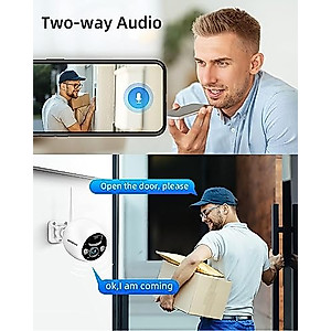 WESECUU Solar Security Cameras Wireless Outdoor, 2K 2.4GHz WiFi Cameras for Home Security Outside Battery Powered with Motion Detection Spotlight Siren Alarm Night Vision Two Way Audio Cloud/SD