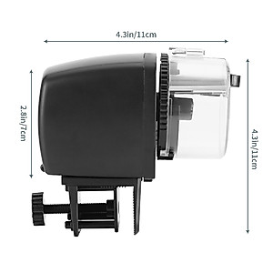 Yosoo Automatic Fish Feeder Turtle Feeder for Aquarium Fish Tank Vacation Weekend Fish Food Dispenser with Automatic Digital Timer for Flake Pellets Aquarium Fish Tank (Not Included Batteries)