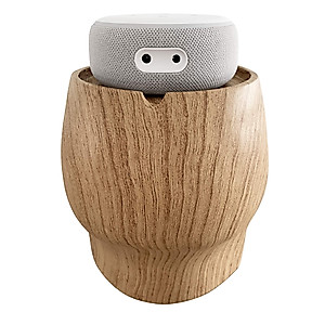 Dekodots Smart Speaker Table Stand - Decorative Holder (Wood Skull)