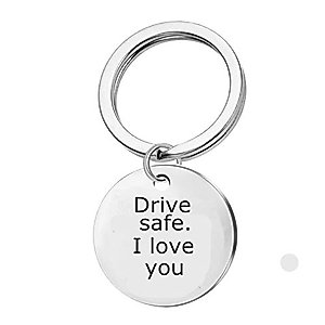 Dolland Drive Safe I Love You Keychain Gifts for Friend Husband Dad Valentines Day Gift Christmas Gift Stocking Stuffer