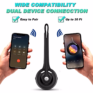 RAOPINGX Trucker Bluetooth Headset with Microphone, Wireless Headphone with Microphone, Wireless Cell Phone Headset On Ear Design for Home Office Call Center Skype