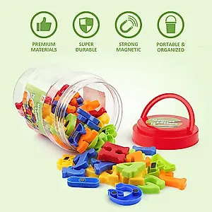 Coogam Alphabet Magnetic Letters Numbers Colorful ABC 123 Refrigerator Fridge Magnets Uppercase Lowercase Vocabulary Educational Toy Set for Preschool Learning Spelling Counting