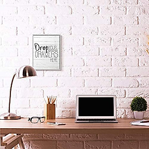 Stupell Industries Drop Your Drawers Bathroom Laundry Black and White Design Prints, Multi-Color