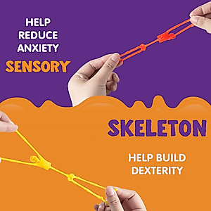 JOYIN 108 PCS Halloween Stretchy Skeletons, Halloween Sticky Hands Toys Bulk for Halloween Party Favors Decorations, Kids Student School Classroom Favors, Carnival Game Prizes, Goodie Bag Fillers