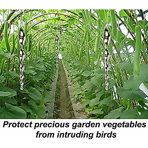 Home-X Bird Repellent Reflective Scare Rods-Ornaments, Outdoor Hawk and Duck Deterrent, Ornamental Spiral Deterrent Control Device-11 (6-Pack)