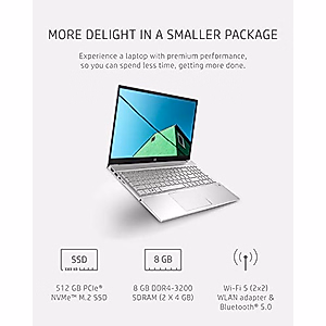 HP Pavilion 15 Laptop, AMD Ryzen 5 4500U Processor, 8 GB RAM, 512 GB SSD Storage, 15.6-inch HD Touchscreen, Windows 10 Home, Micro-Edge Display, Backlit Keyboard (15-eh0010nr, 2020)
