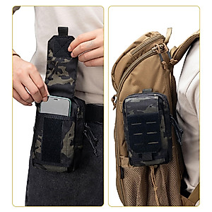 EXCELLENT ELITE SPANKER Tactical EDC Pouch Molle Utility Pouches Phone Holster Pouch Waist Bag Tool Pouch for Molle Accesssories(Multicam Black)