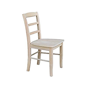 International Concepts Set of Two Madrid Chairs, Wood, Unfinished