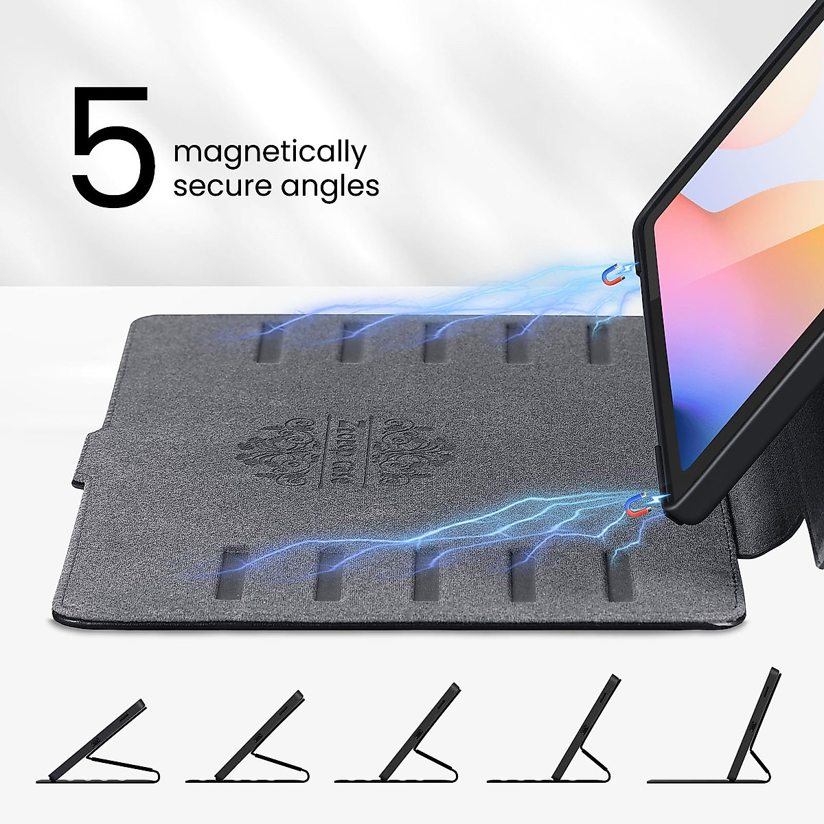 ZtotopCases for Samsung Galaxy Tab S6 Lite 10.4 Inch Tablet Case 2024/2022/2020 [5 Magnetic Stand Angles] with S Pen Holder,PU Leather, TPU+PC Back Cover, Model(SM-P620/P625/P610/P613/P615/619), Black