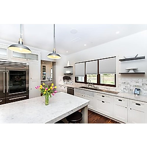 Redi Shade No Tools Easy Lift Trim-at-Home Cordless Cellular Blackout Fabric Shade White, 30 in x 64 in, (Fits windows 19 in - 30 in)