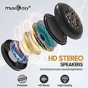 MUSICOZY Sleep Headphones Bluetooth Sports Headband, Wireless Music Sleeping Headphones Sleep Eye Mask Earbuds for Side Sleepers Workout Running Insomnia Travel Yoga Office, Pack of 2