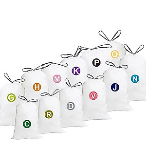 Code G Heavy Duty Trash Bags with Reinforced Drawstring for 8 Gallon/30 Liter Compatible with simplehuman Code G (50 Count) | Tear & Leak Resistant Drawstring Garbage Liners