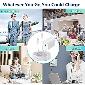 iPhone Charger Fast Charging 10 FT [Apple MFi Certified], PD 20W USB C Wall Charger Block with 10FT Long Type C to Lightning Fast Charging Data Sync Cable for iPhone 14 13 12 11 XS XR X 8 iPad