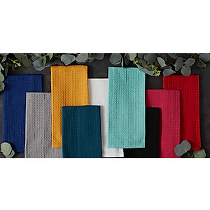 DII Recycled Cotton Kitchen Collection Dishtowel Set, 18x26, Teal, 6 Piece