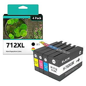 712XL Ink Cartridges Replacement for HP 712 712XL Ink Cartridge Compatible for HP DesignJet T650 T630 T230 T210 Printers Combo Pack