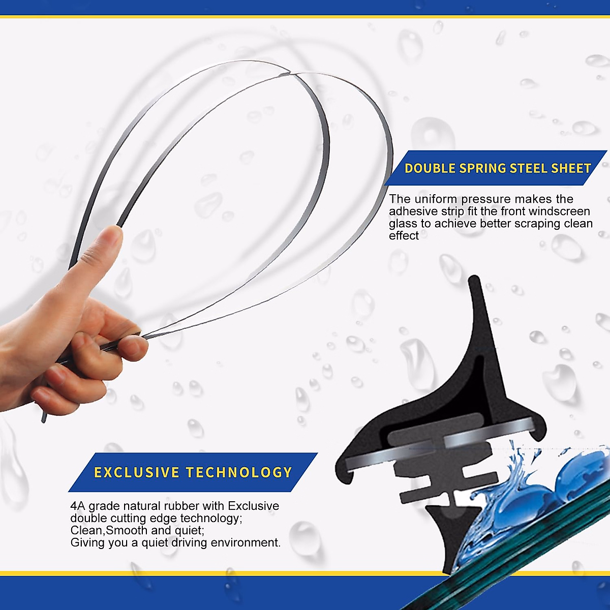 3 wipers Replacement for 2017 2018 2019 2020 2021 2022 Honda CRV CR-V, Windshield Wiper Blades Original Equipment Replacement - 26"+17"+12" (Set of 3) U/J HOOK