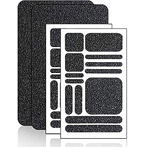 4 Pieces Grip Phone Tape Decals Anti-Slip Rubber Textured Phone Tape Adhesive Traction Grip Decal Stickers for Phones Tablet Computer Gaming Cases (Black)