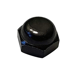 Small Parts 14NCBZ 1/4"-20 Two Piece Low Crown Cap Nut Black Zinc (Pack of 100)