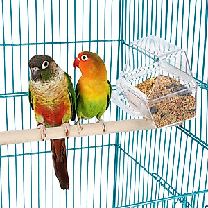 Topeakmart Open Play Top Bird Cage Large Parakeet Parrot Cage w/Detachable Stand for Budgies Finches Canaries Lovebirds, 64inch