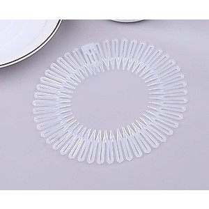 Fodattm 6PCS Women Lady Stretch Flexible Plastic Full Circle Hair Comb Headband Hair Hoop Hair Clip Spring Head Band with Deep Teeth (Color mixed)