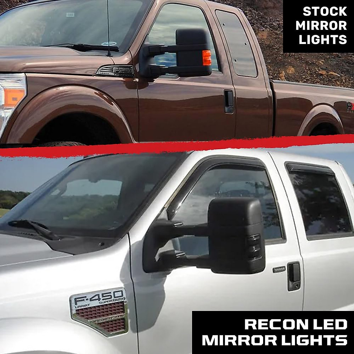 Recon 264140BK LED Mirror Smoked Lens Kit