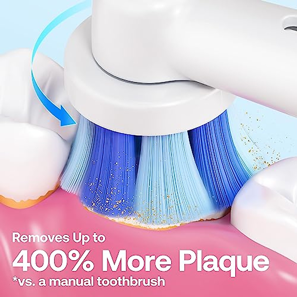 Bitvae R2 Rotating Electric Toothbrush for Adults with 8 Brush Heads, 5 Modes Rechargeable Power Toothbrush with Pressure Sensor, Coral Orange