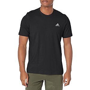 adidas Men's Essentials Single Jersey Embroidered Small Logo T-Shirt, Black