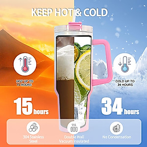 Icesip 40 oz Sublimation Tumbler 40 Pack with Handle Lid and Straw Gradient Glitter Stainless Steel Double Wall Vacuum Insulated Bulk Sublimation Blank Mixed Colors