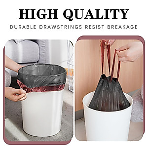8 Gallon Trash Bags 120 Count Black Drawstring Trash Bags Thick Garbage Bags for Office Kitchen Home Plastic Trash Bags 22.06'' x 25.61'' (Black, 8)