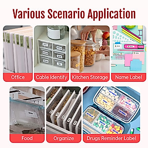 Label Makers Machine with Tape Built-in Cutter Portable Bluetooth Handheld Sticker Printer for Home Office Organization iOS Android Multiple Templates Fonts Icon Mini Inkless Labeler USB Rechargeable