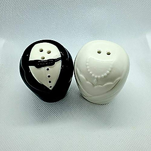Generic, Bride and Groom Ceramic Salt & Pepper Shakers Wedding Favor Gift