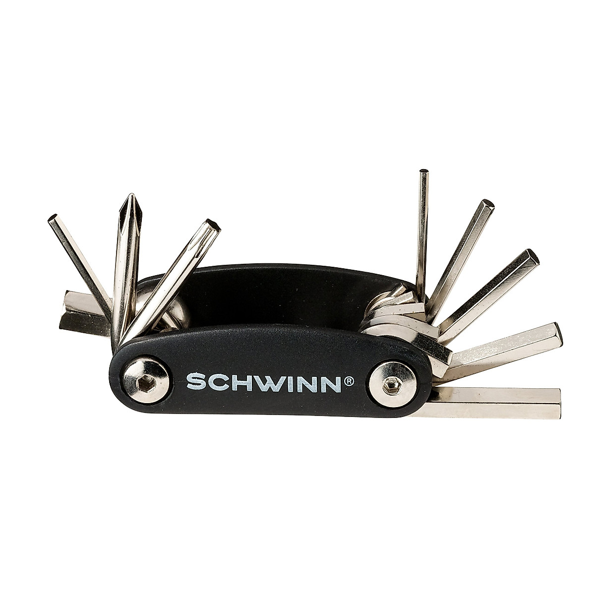 Schwinn 9 in 1 Multi-Purpose Tool Kit for Bikes, Compact and Convenient Design, Hex Wrenches, Phillips Screwdriver, and T25 Torx wrench