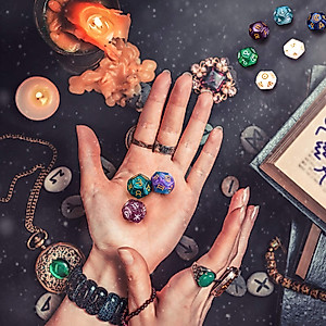 5 Sets Astrological Dice Constellation Dice 12-Sided Astrology Dice Astrology Tarot Constellation Divination Dice for Constellation Divination Tarot Cards Accessory Acrylic Pearl Astrological Dice